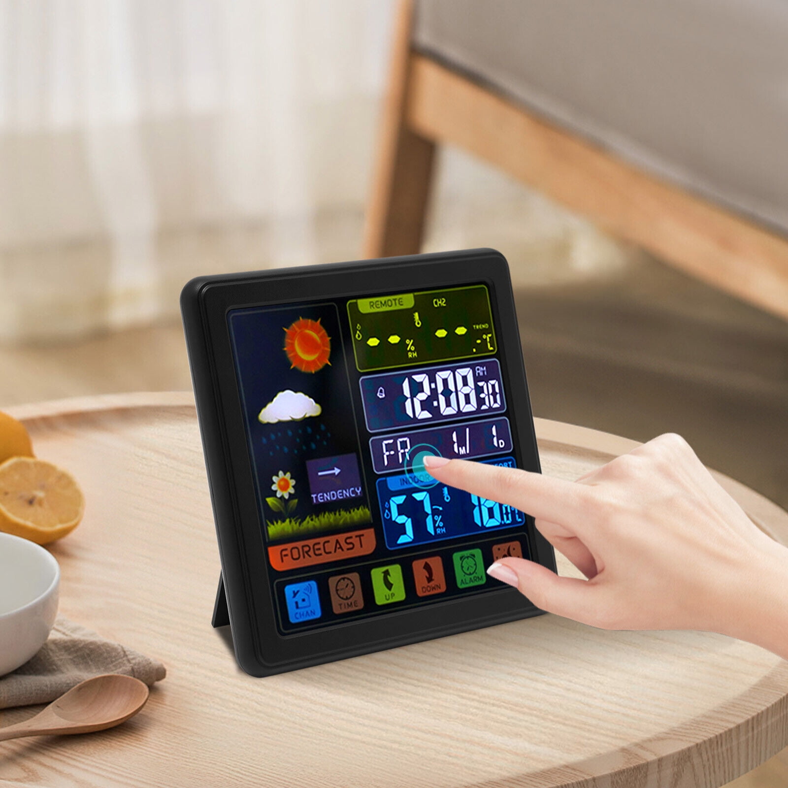 Digital Weather Station Indoor Outdoor Wireless Temperature Humidity ...