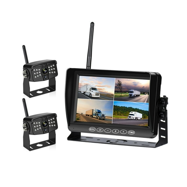 Digital Wireless Backup Camera 7''Monitor Highway Observation System ...