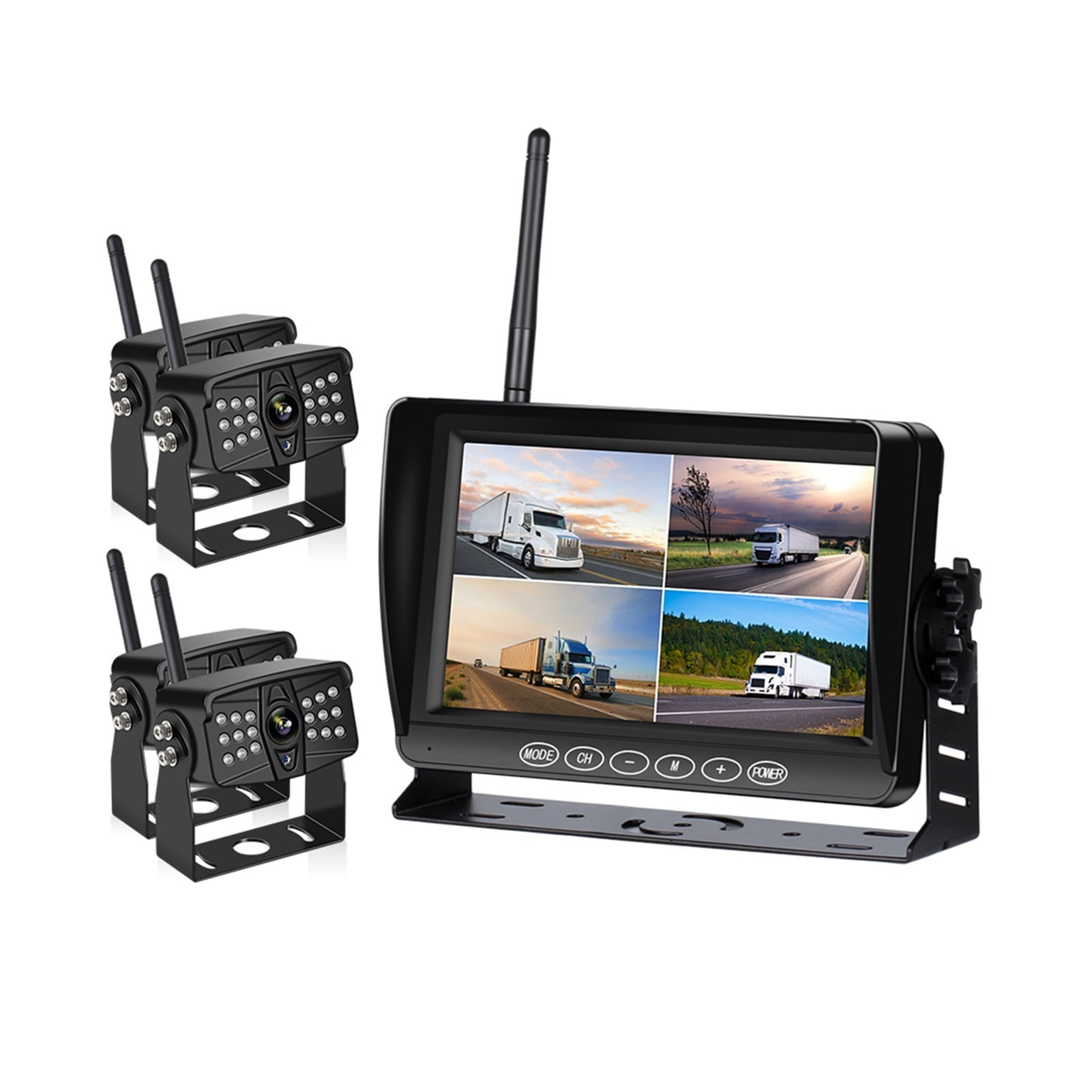 Digital Wireless Backup Camera 7''Monitor Highway Observation System ...