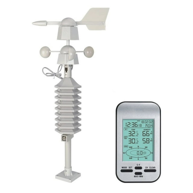 Digital Wireless Weather Meter Small Weather Station 433MHz Wireless ...