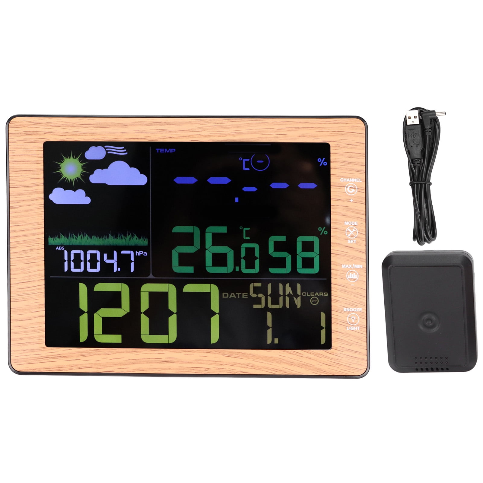 Digital Wireless Weather Station WiFi Color Screen Weather Monitor ...