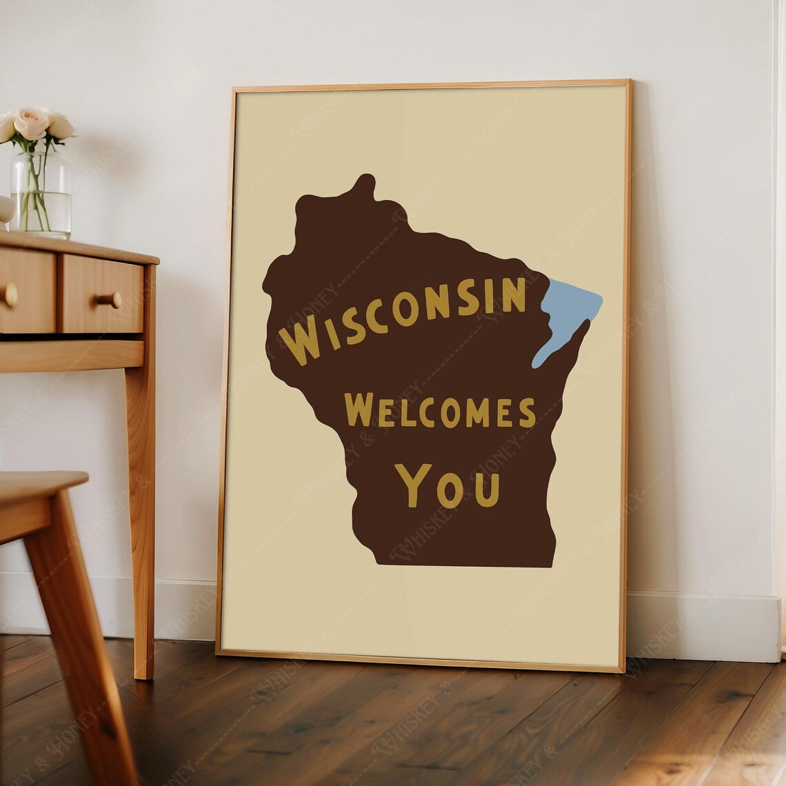 Digital, Wisconsin Welcomes You Art Print, Wisconsin Sign Wall Art ...