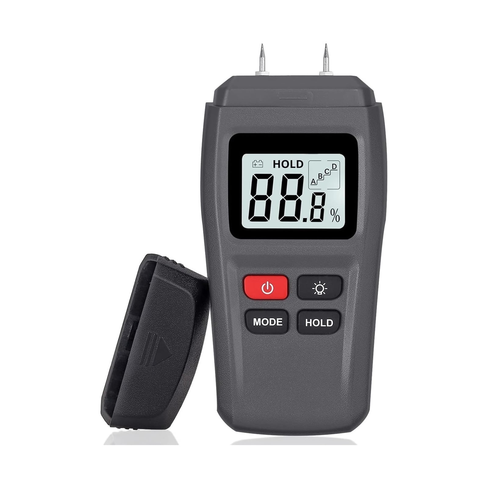 Digital Wood Moisture Meter Backlight LCD Display Multifunction Damp ...