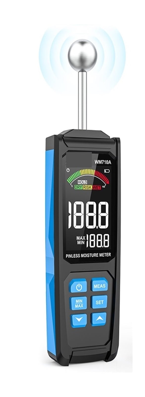 Digital Wood Moisture Meter Timber Damp Detector Alarm Function ...