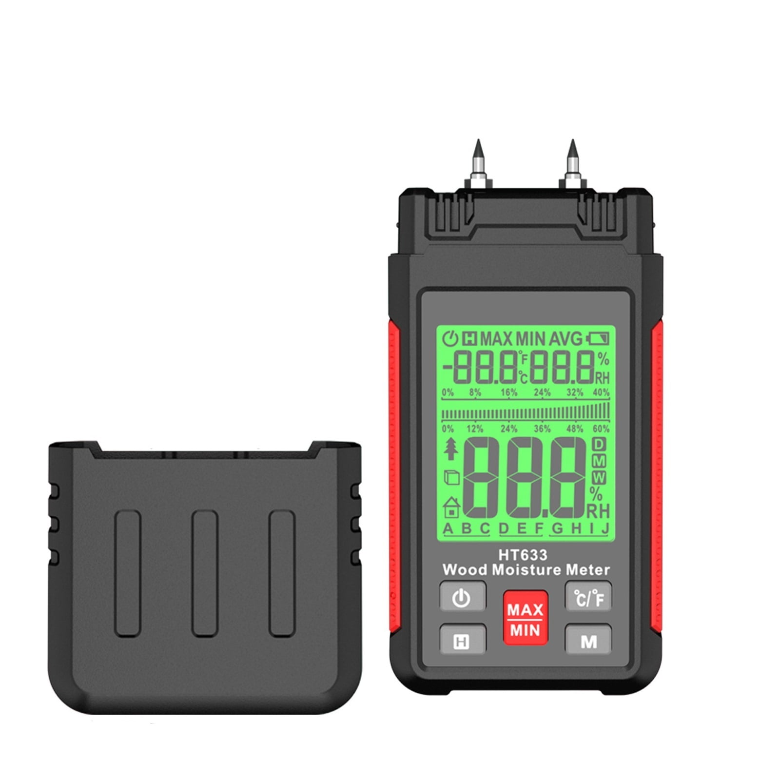 Digital Wood Moisture Meter Wood Humidity Tester Hygrometer Timber Damp ...