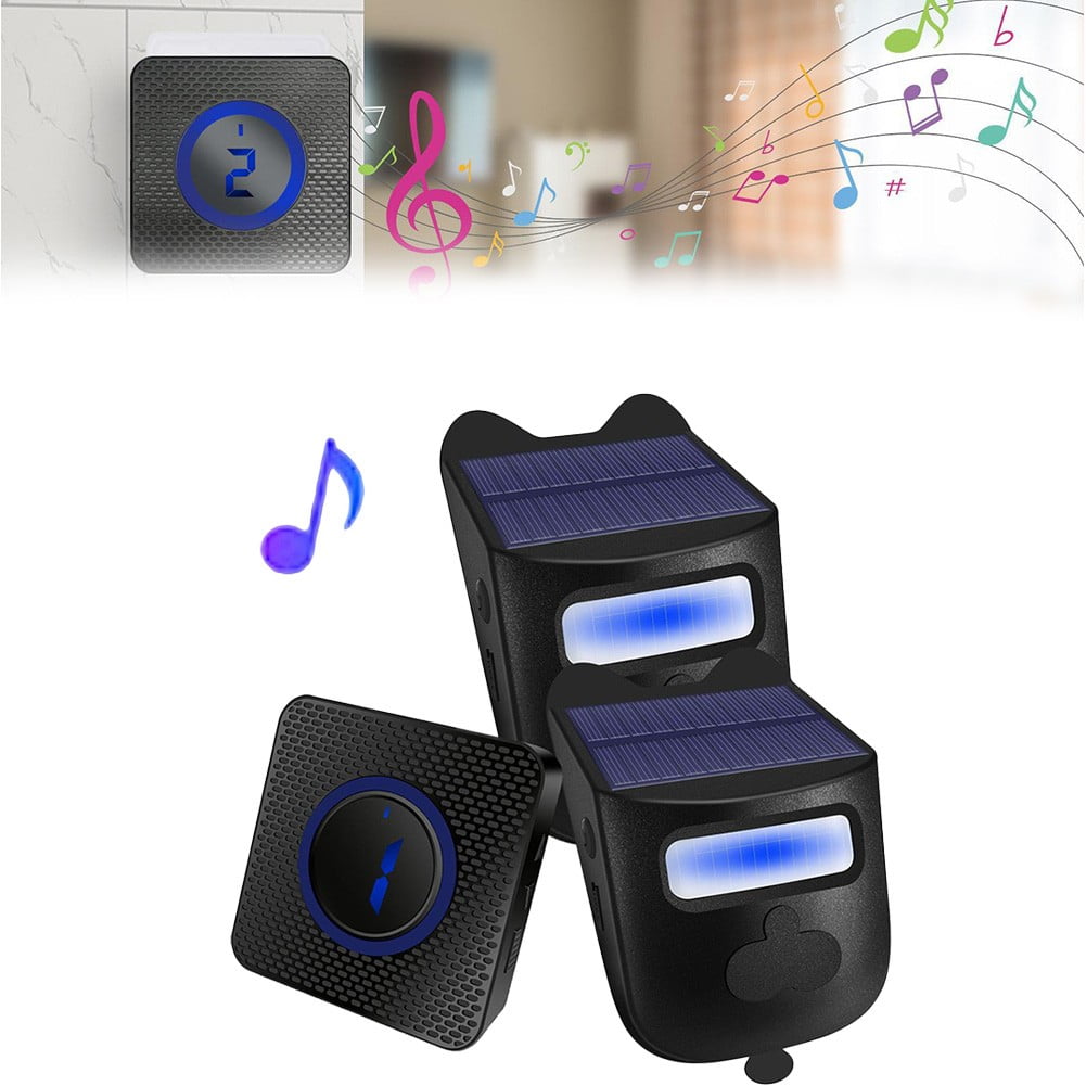 Digital display remote monitor Infrared sensor doorbell Solar driveway ...