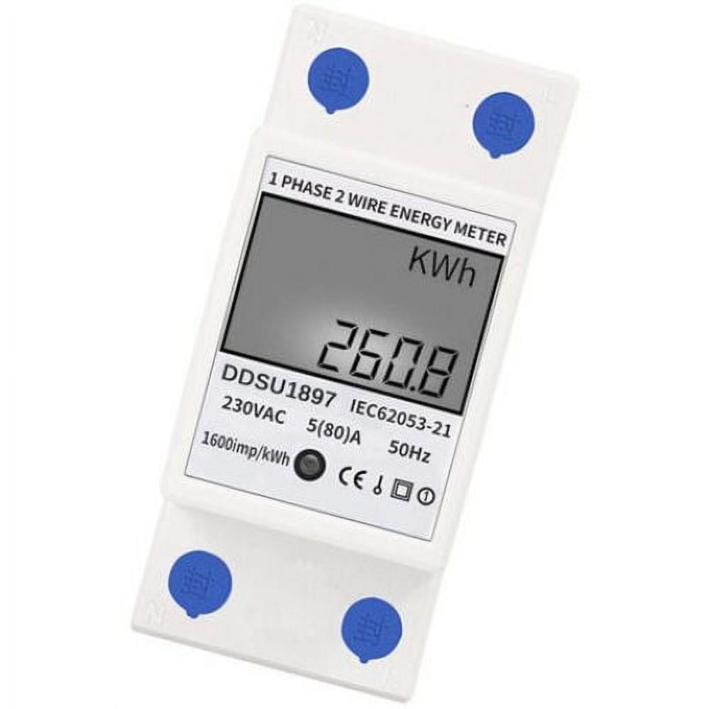 Digital electric meter DIN rail single-phase electric meter dual line ...