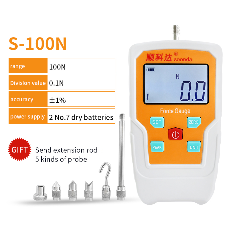 Digital force gauge Spring push pull gauge Portable Push pull tester ...