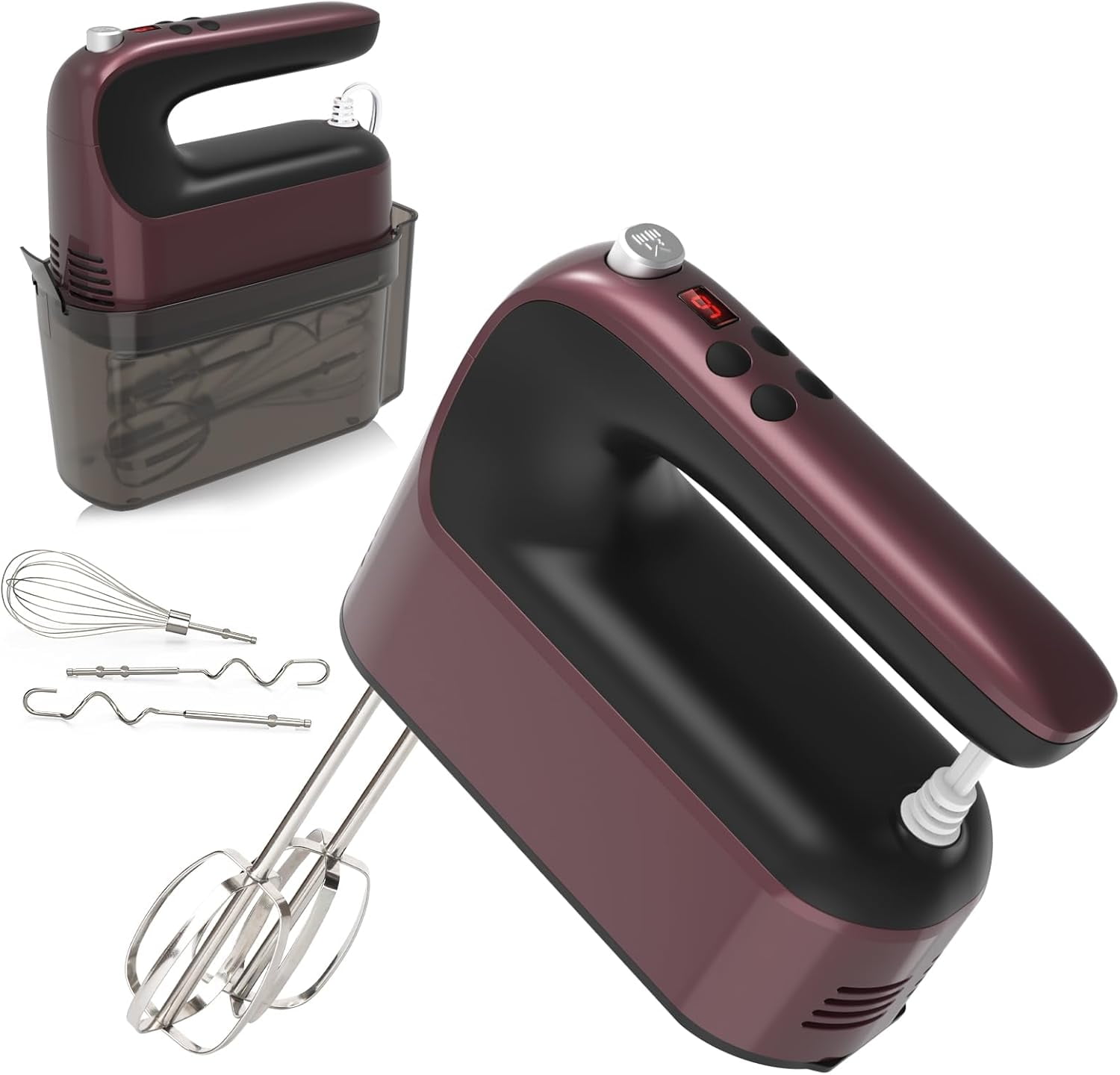 Digital handheld electric mixer, powerful DC motor, handheld baking ...