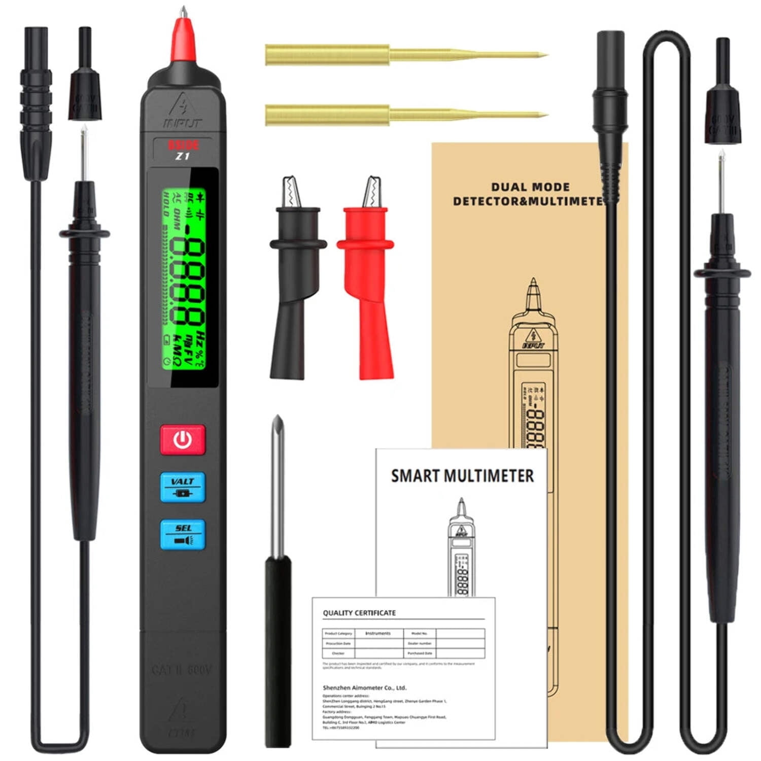 Digital multimeter, voltage detector, tester, contactless smart ...