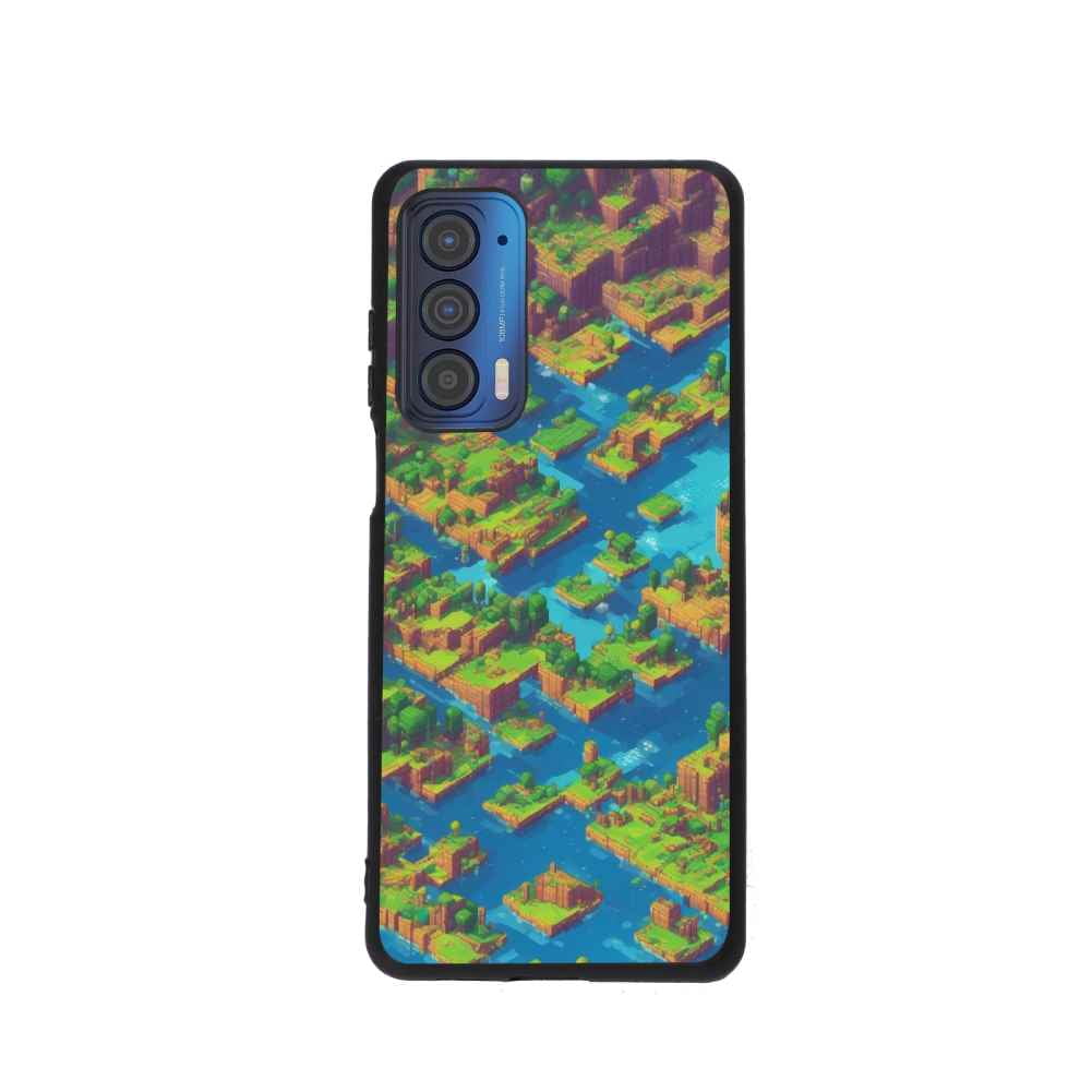 Digital-pixel-game-worlds-5 phone case for Motorola MOTO Edge 5G UW for ...