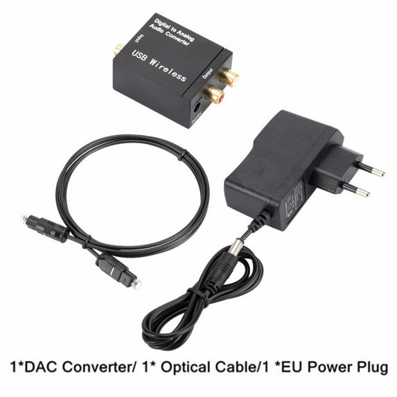 Digital to Analog Audio Converter RCA R/L Output Audio Adapter DAC ...