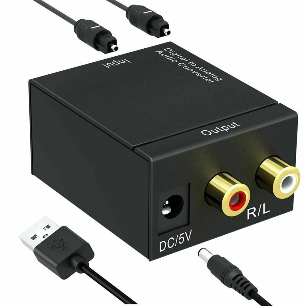 Digital to Analog Converter Digital Optical to Analog L/R RCA Converter ...