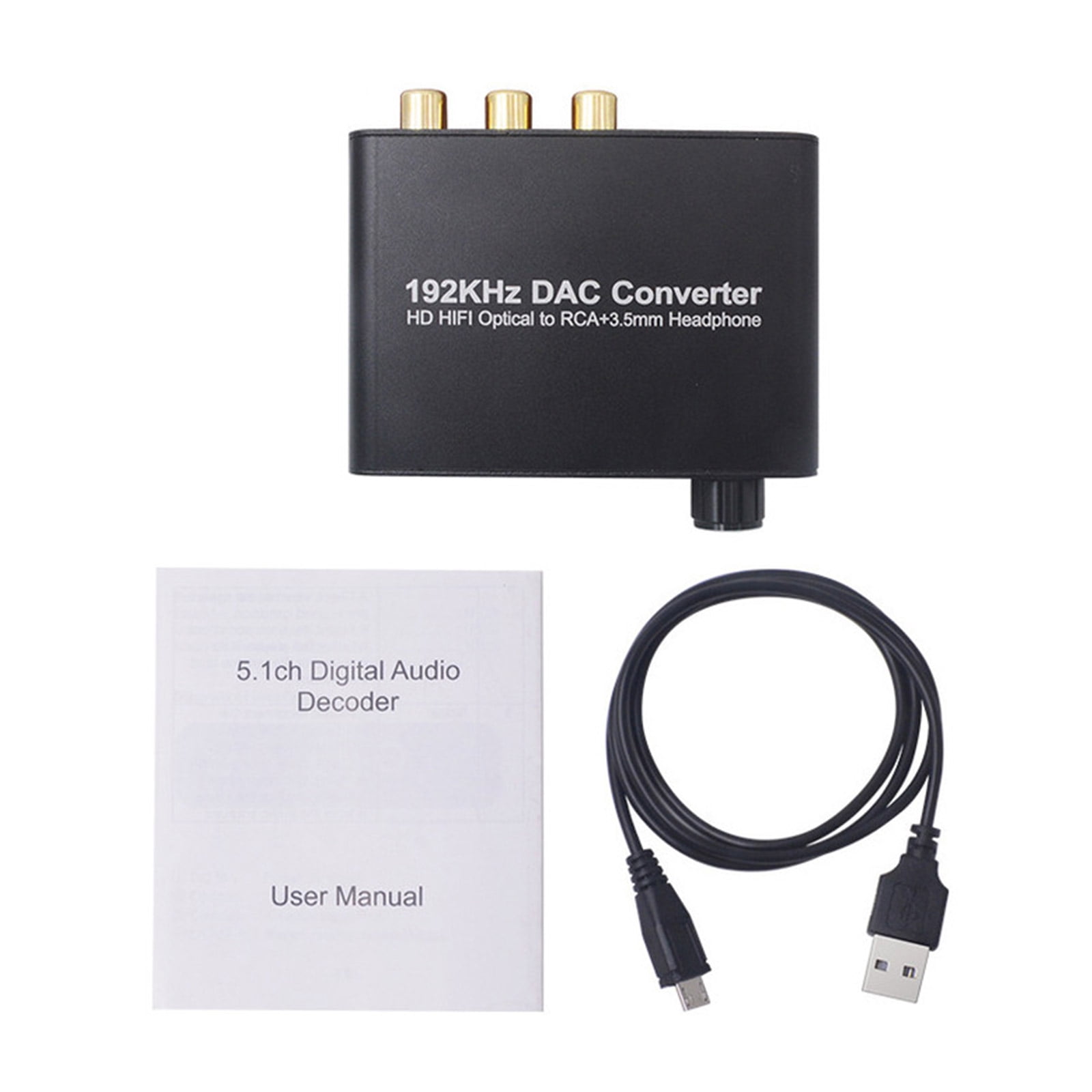 Digital to Analog Converter Upgrade Adjustable Optical to RCA Converter ...