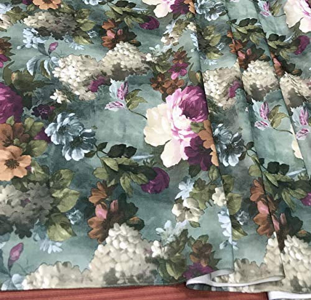 Digitally Printed Floral Design Velvet Finish Soft Microfiber Fabric ...