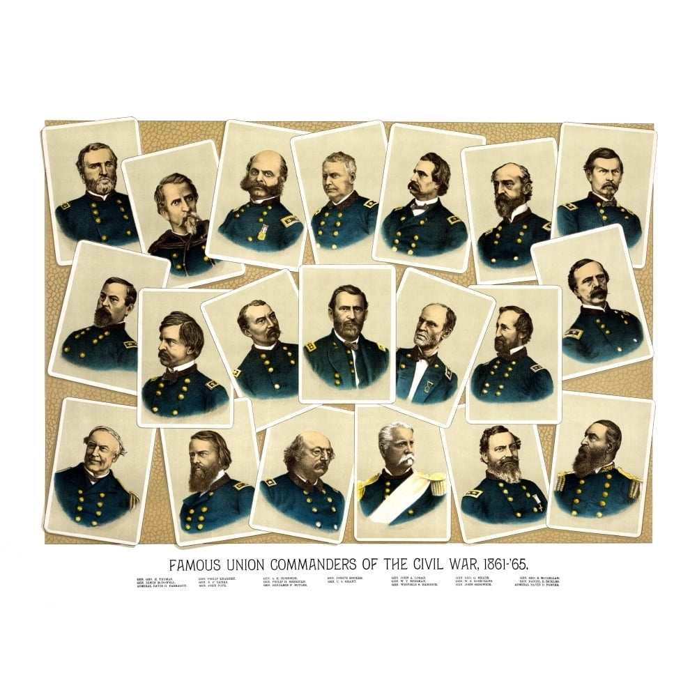 Digitally restored Civil War print featuring Famous Union Commanders ... Digitally restored Civil War print featuring Famous Union Commanders ...