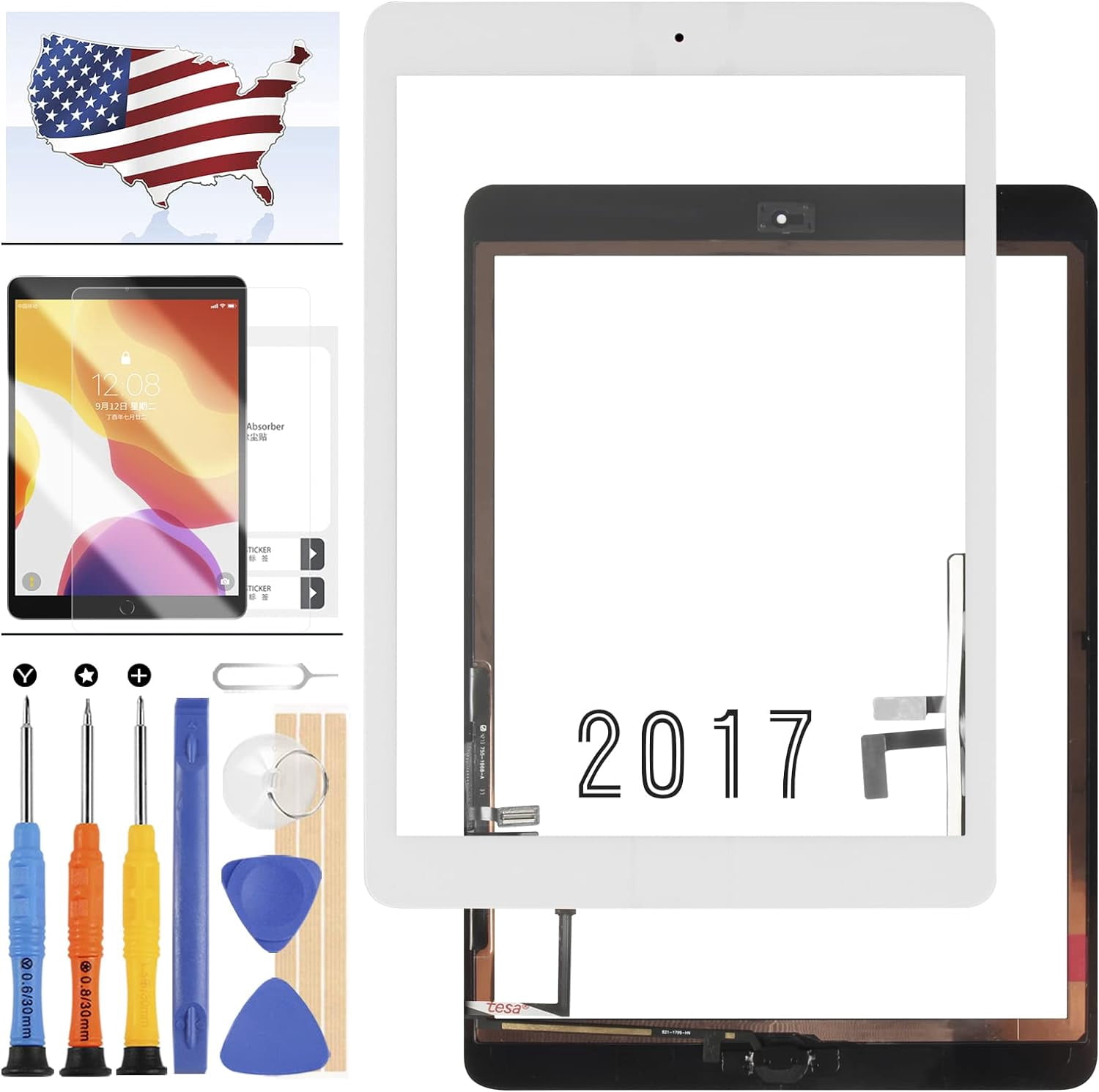 Digitizer Screen Replacement for iPad 2017 iPad 5 Gen 9.7 Inch A1822 ...