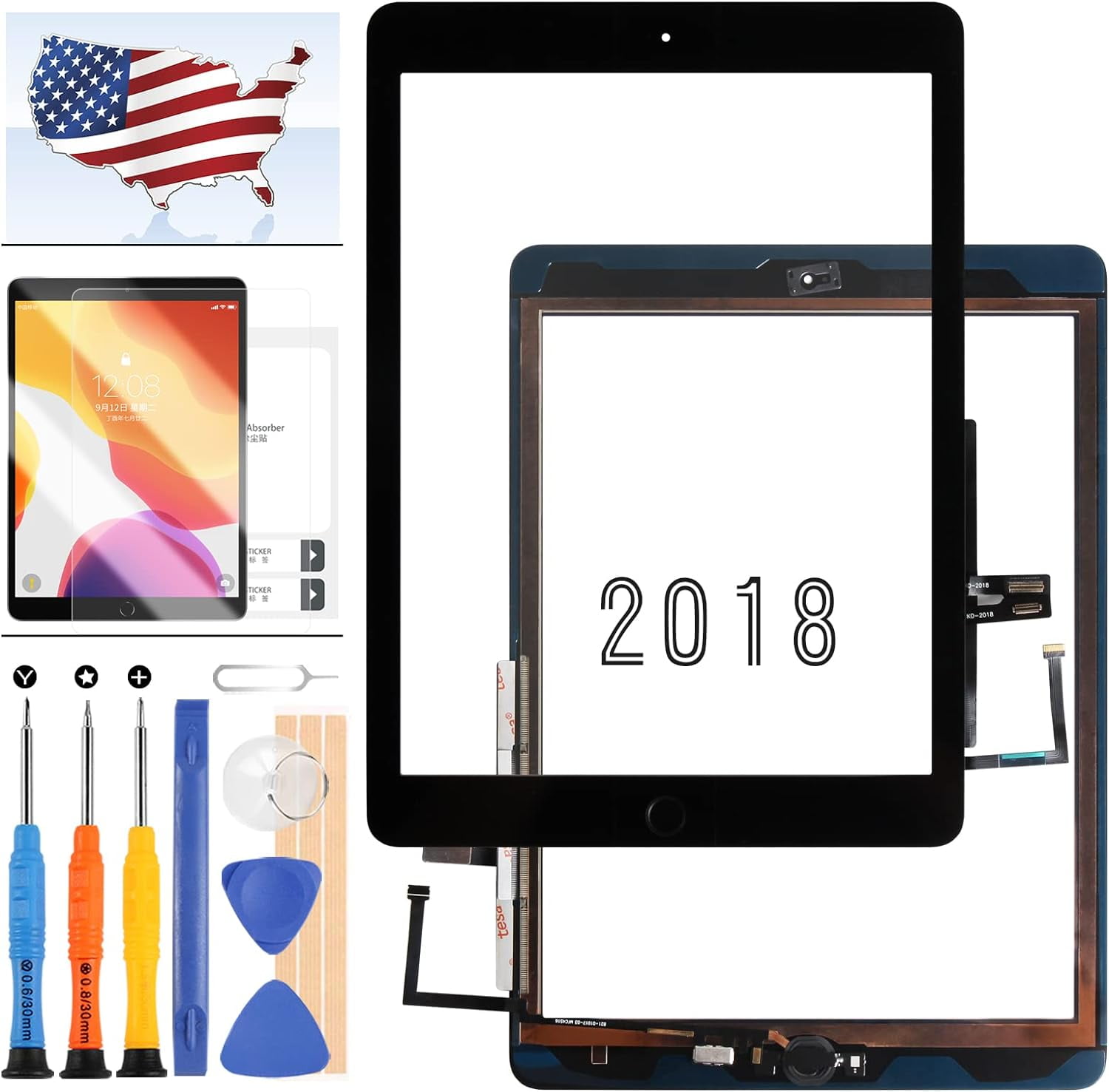 Digitizer for iPad 2018 9.7 Screen Replacement for iPad 6th A1893 A1954 ...