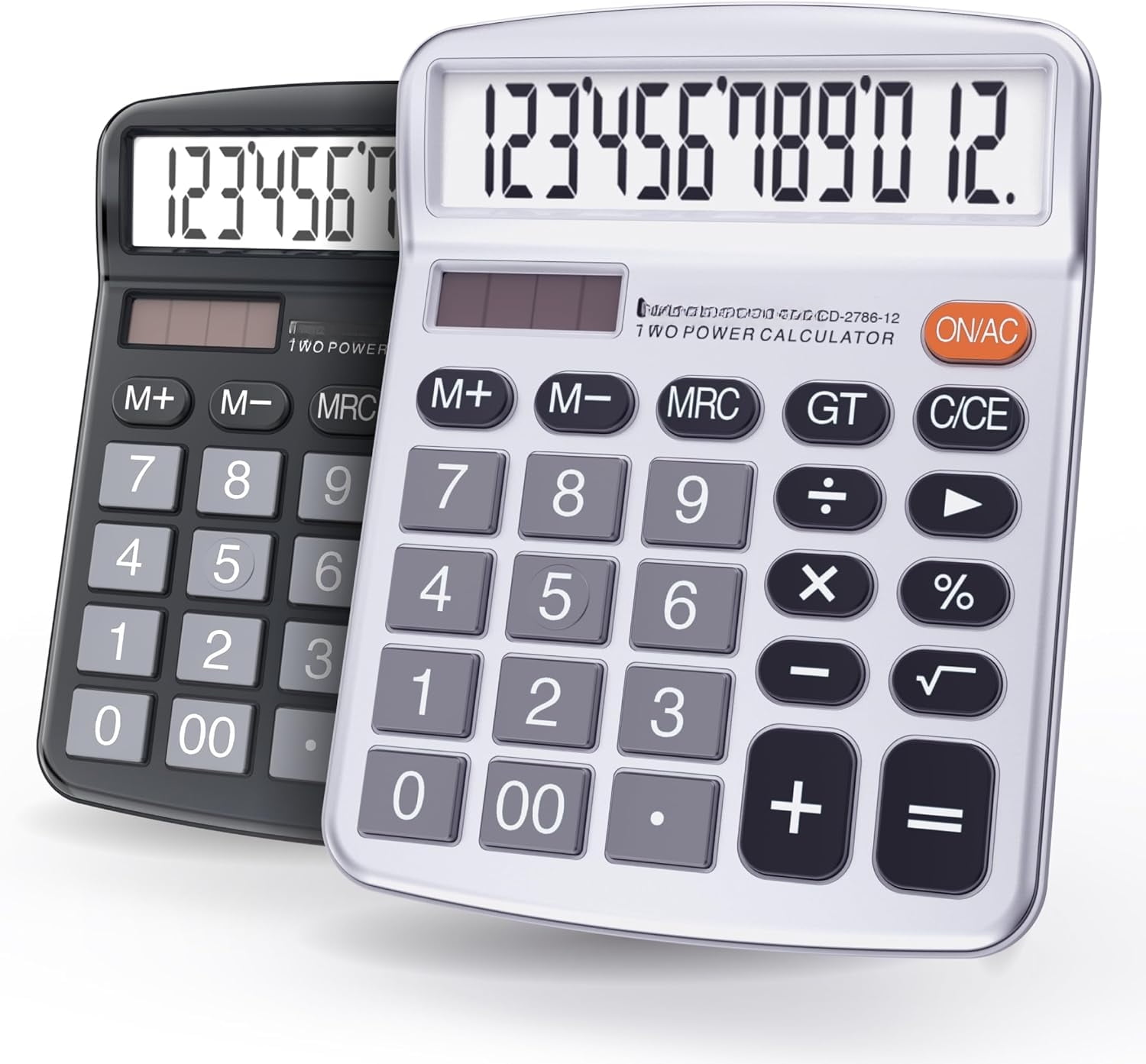 Digits Desktop Calculator with Large LCD Display and Sensitive Button, Dual Solar Power and ...