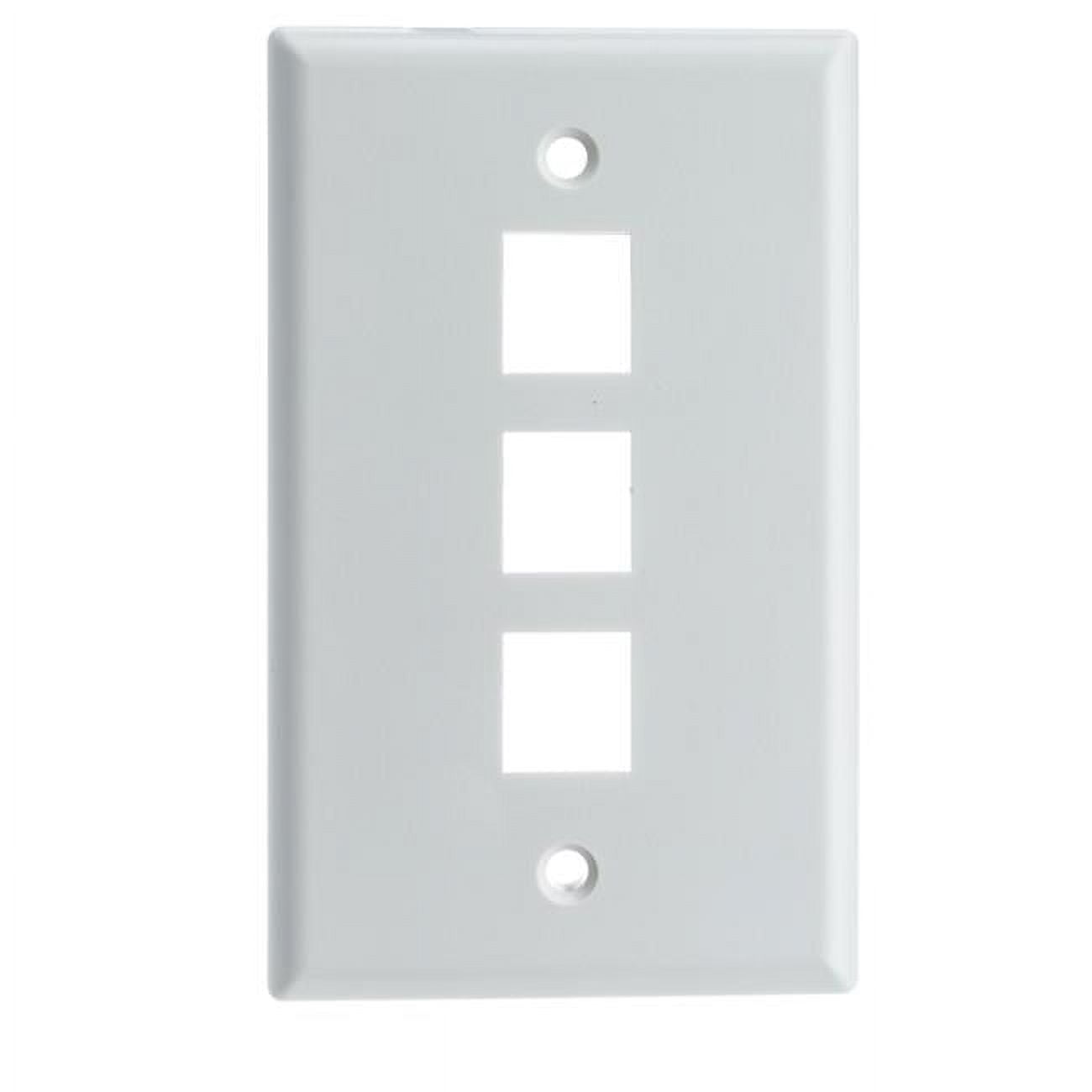 Digiwave 3 Slot Keystone Wall Plate, White - Walmart.com