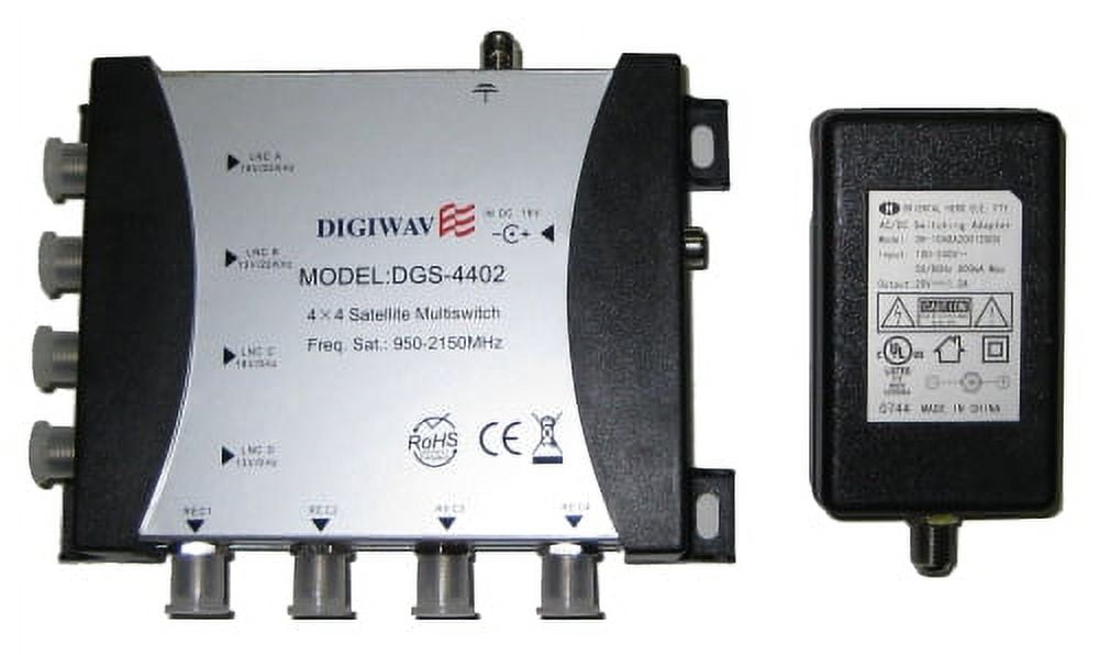 Digiwave 4 IN 4 OUT Satellite Switch - Walmart.com
