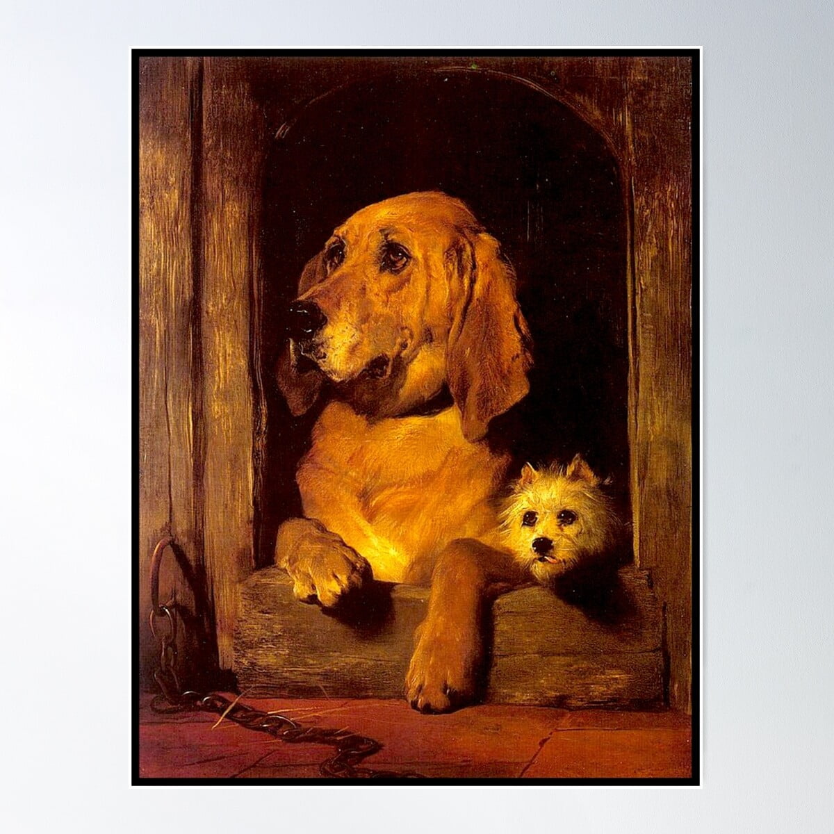 Dignity And Impudence : Vintage 1866 Landseer Painting Print Poster ...