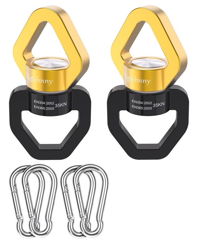 Digtichnny 2 Pack Swing Swivel Heavy Duty, Aluminium 35KN Tree Swing ...