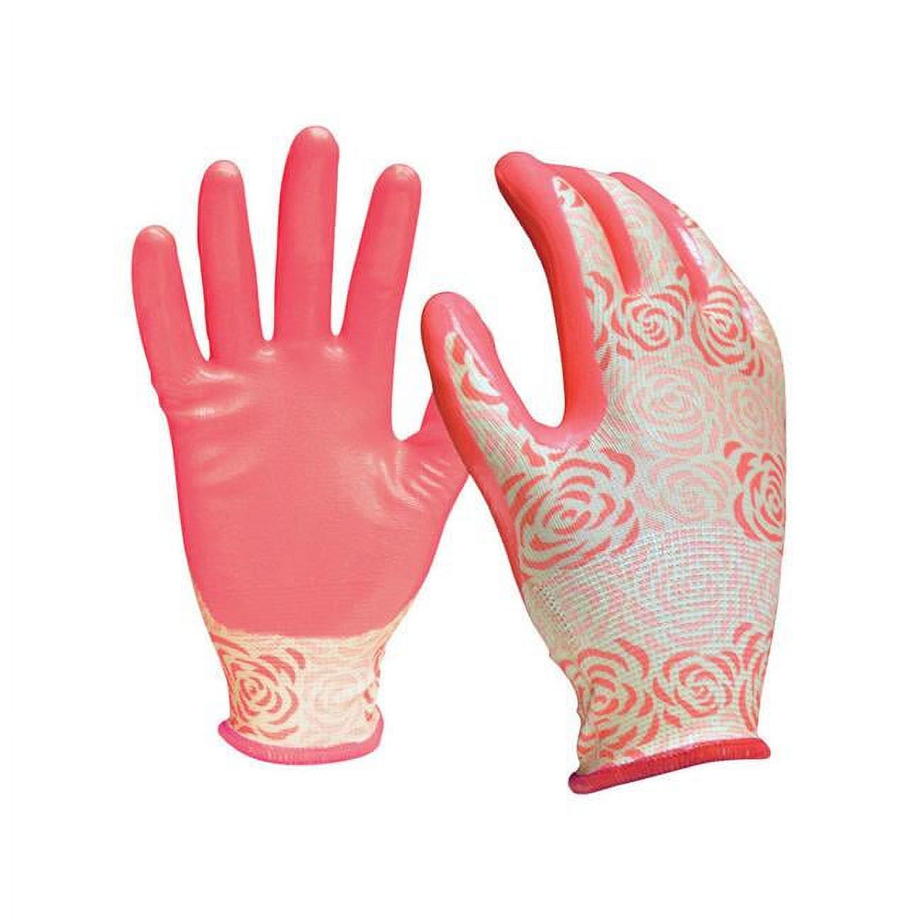 Digz 7503253 Womens Nitrile Gardening Gloves - Pink Small - Walmart.com