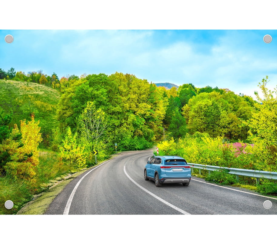Diha 12x10ft Highway Driving Backdrop, Cars Forest Vegetation Sky ...