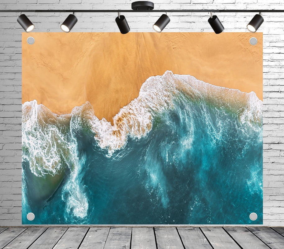 Diha 4x6ft Beach Photo Backdrop – Tropical Ocean Background with Palm ...