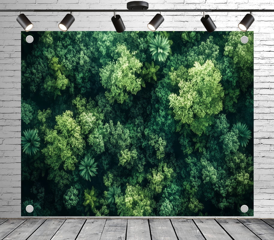 Diha 5x3ft Aerial Forest Backdrop, Lush and layered vegetation trees ...