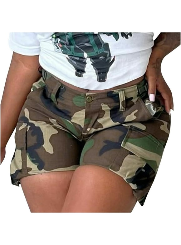 Womens Cargo Shorts Plus Size