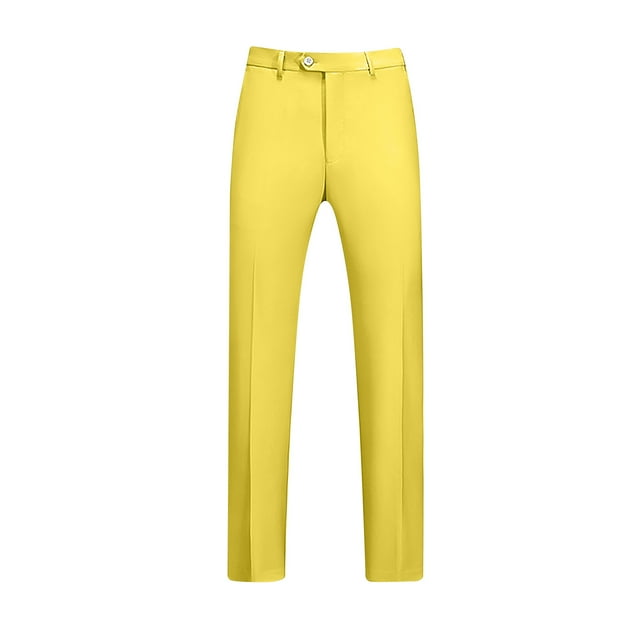 Dihao Dress Pants For Men Business Formal Occasions Mens Straight Solid Color Pocket Casual