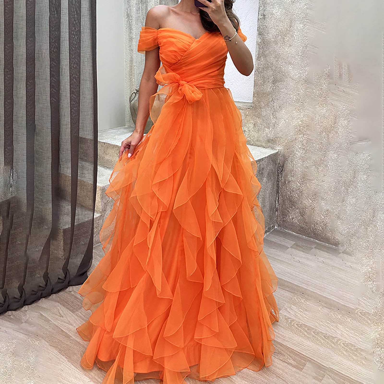 Dihao Dresses for Women 2024 Plus Size Dress Solid Color Sleeveless V ...