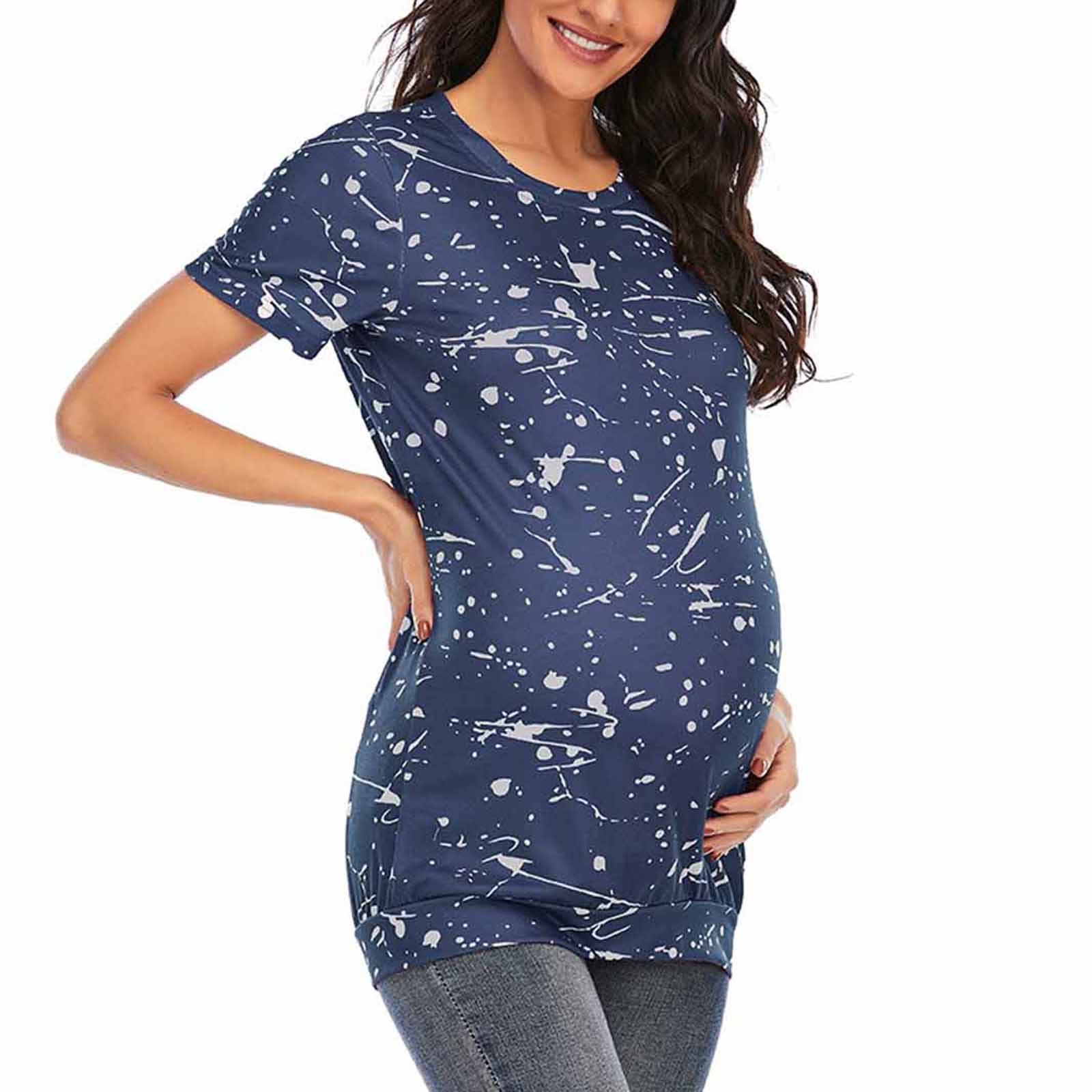 Dihao Maternity Tops for Women Plus Size Women's Painted Printing ...