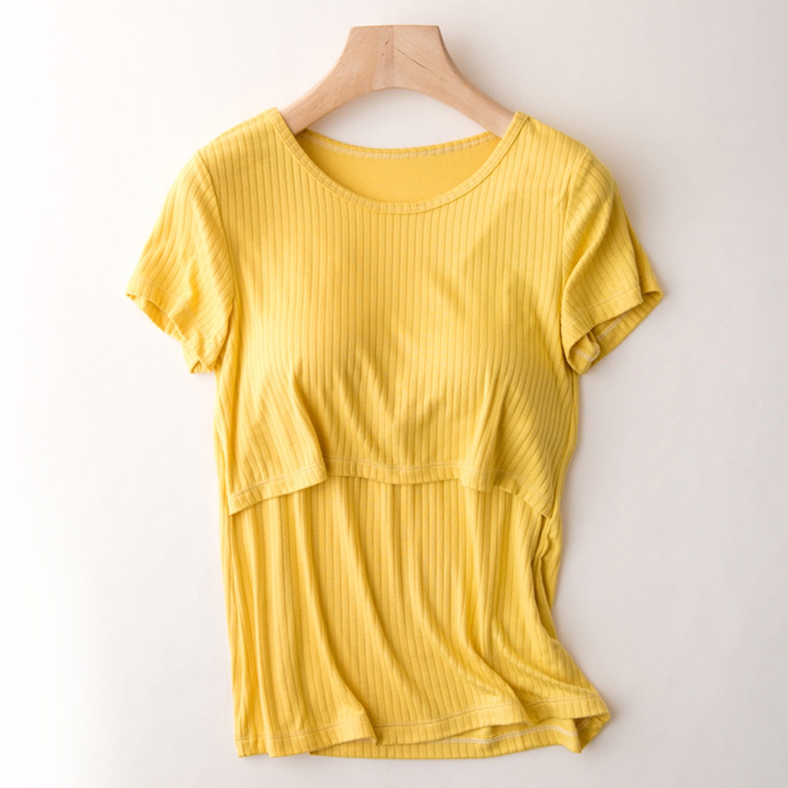 Dihao Maternity Tops for Women Plus Size Women's Solid Maternity ...