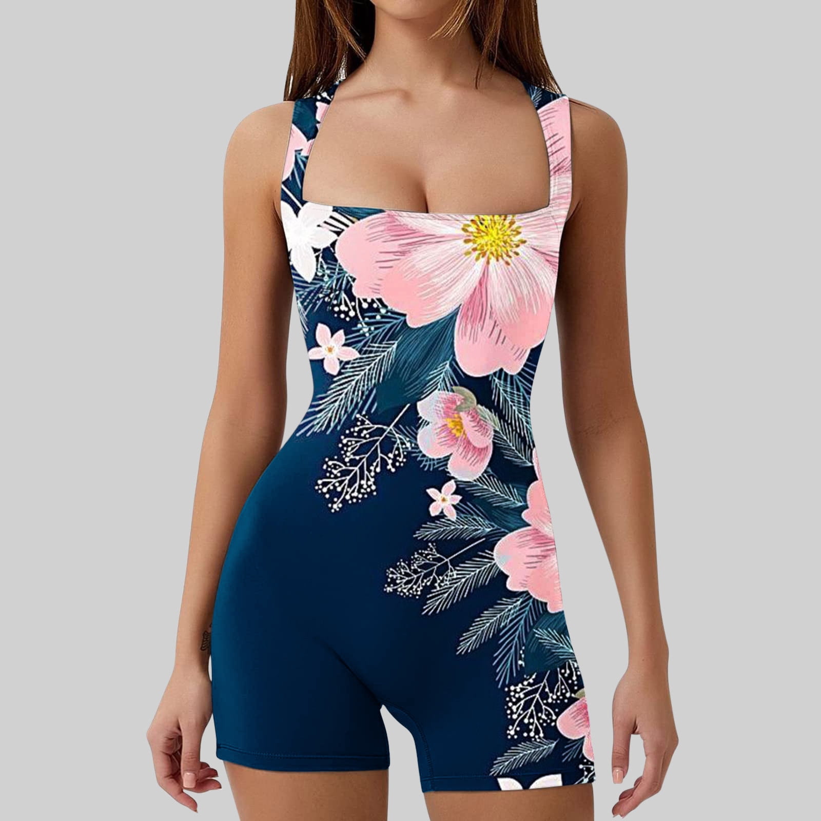 Dihao One Piece Jumpsuits For Women Clearance Plus Size Ladiestank