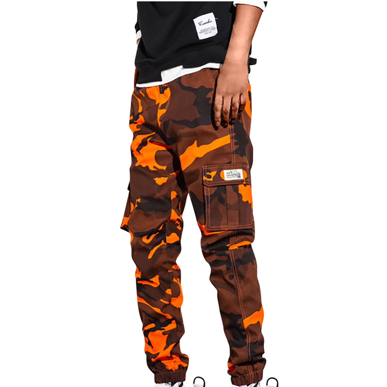 Dihao Plus Size Men Pants Casual Style Men's Camouflage Printed Pockets ...