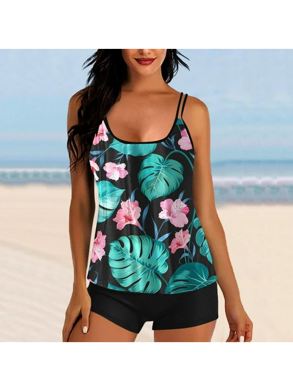 Busydd Plus Size Swimsuit For Women S 5xl Two Piece Tankini Bathing
