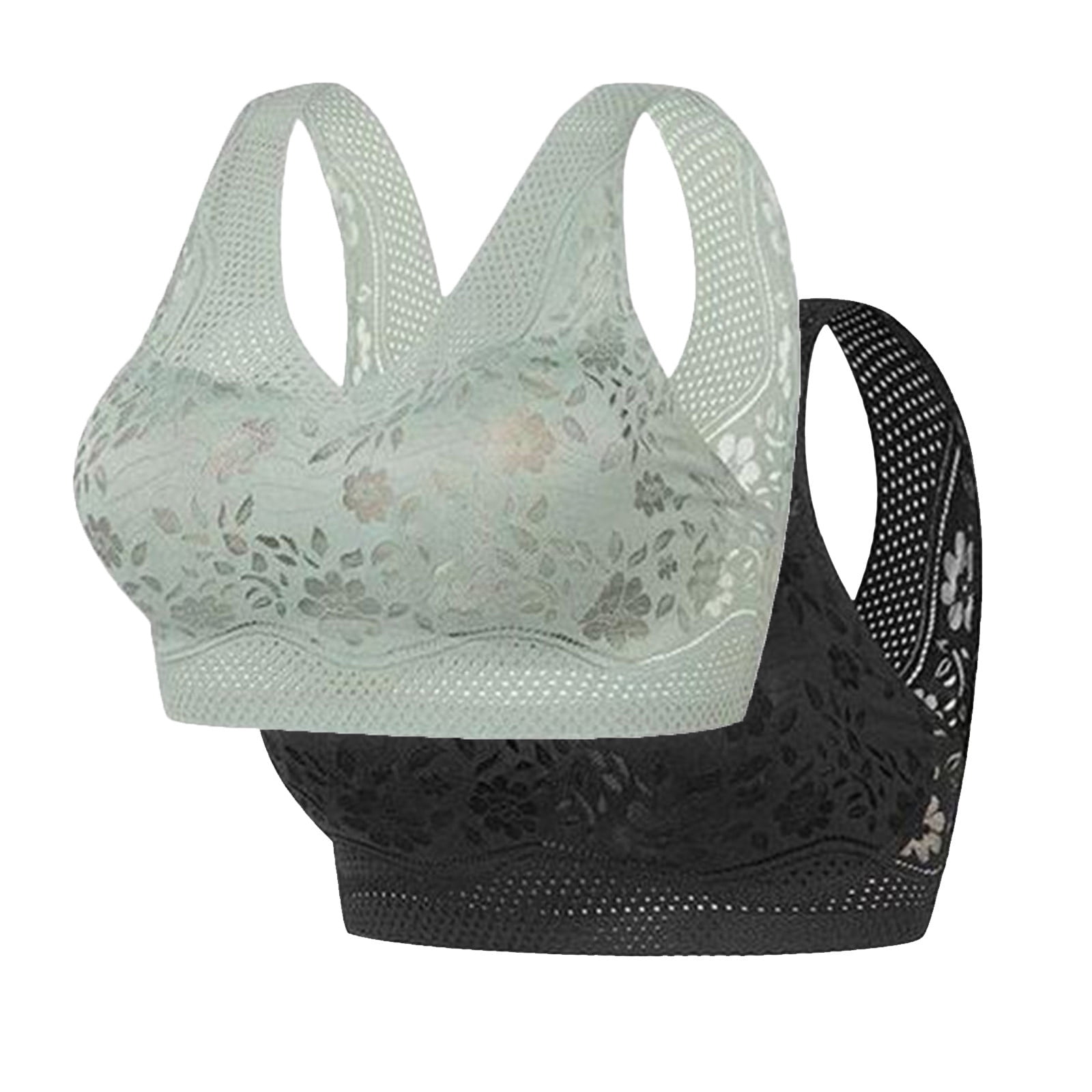 Dihao No Underwire No Steel 2Pc Bras for Women Seamless Comfort Push Up ...