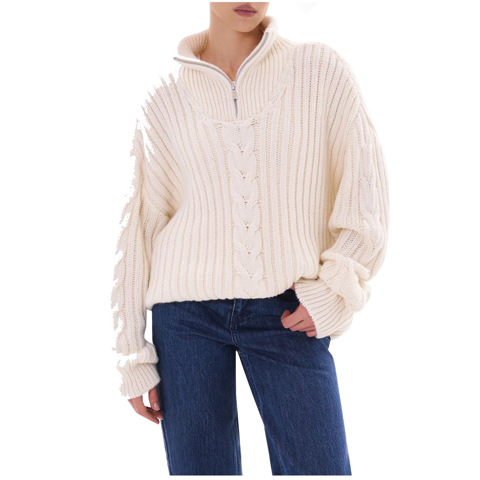 Dihao Warm Sweaters for Women Clearance Women's Fashion Sweater Long ...