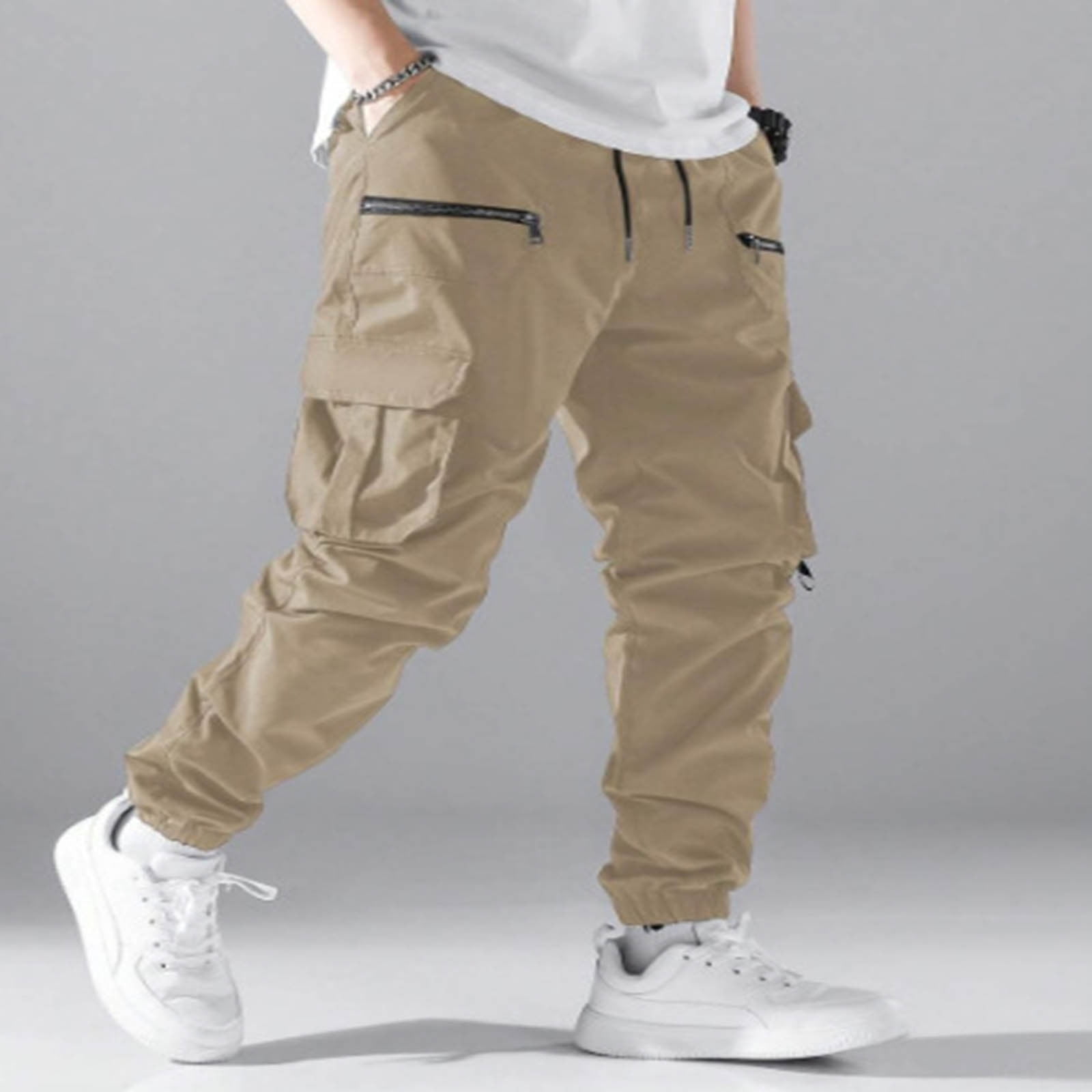 Dihao george Plus Size Mens Pants 2025 Man Solid Color Waterproof Big ...
