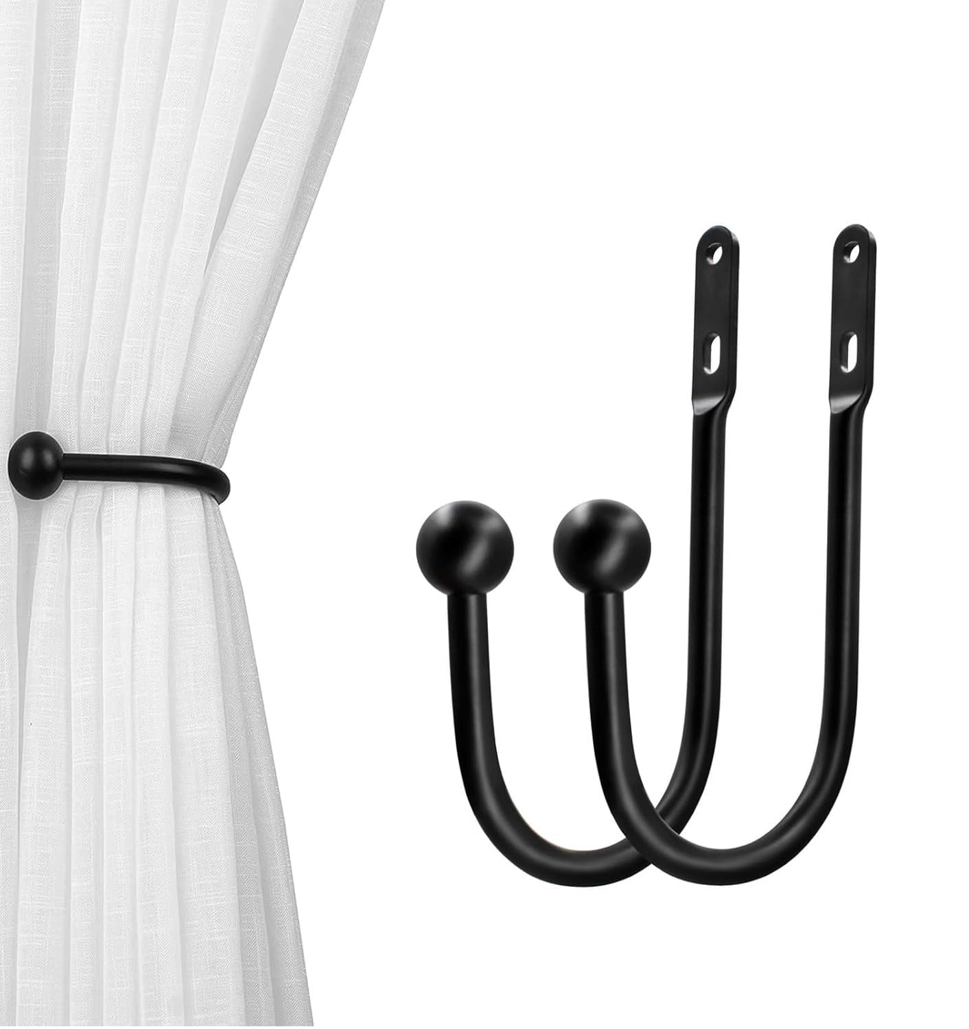 Dihmpor Wall Mount Curtain Tiebacks Drapery Holdbacks Curtain Holdback ...