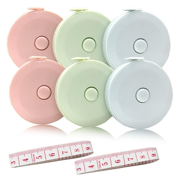 Dihmpor6 PC Retractable Tape Measure + 2PCS Soft Measuring Tape for ...