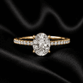 Diiro Oval Cut Moissanite Engagement Ring for Women, 10K Yellow Gold ...