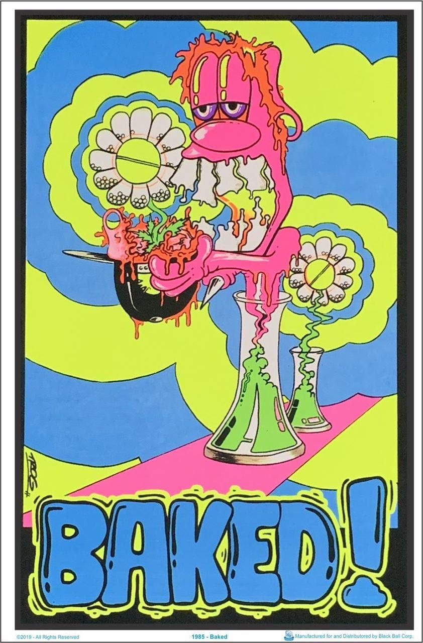 Dijkoo Baked! by Trog Blacklight Poster - Flocked - 23" x 35" - Walmart.com