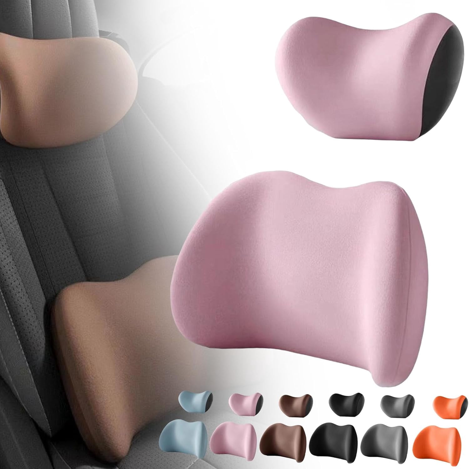 Dikaman Headrest and Backseat, 2025 Upgraded Car Headrest & Lumbar ...