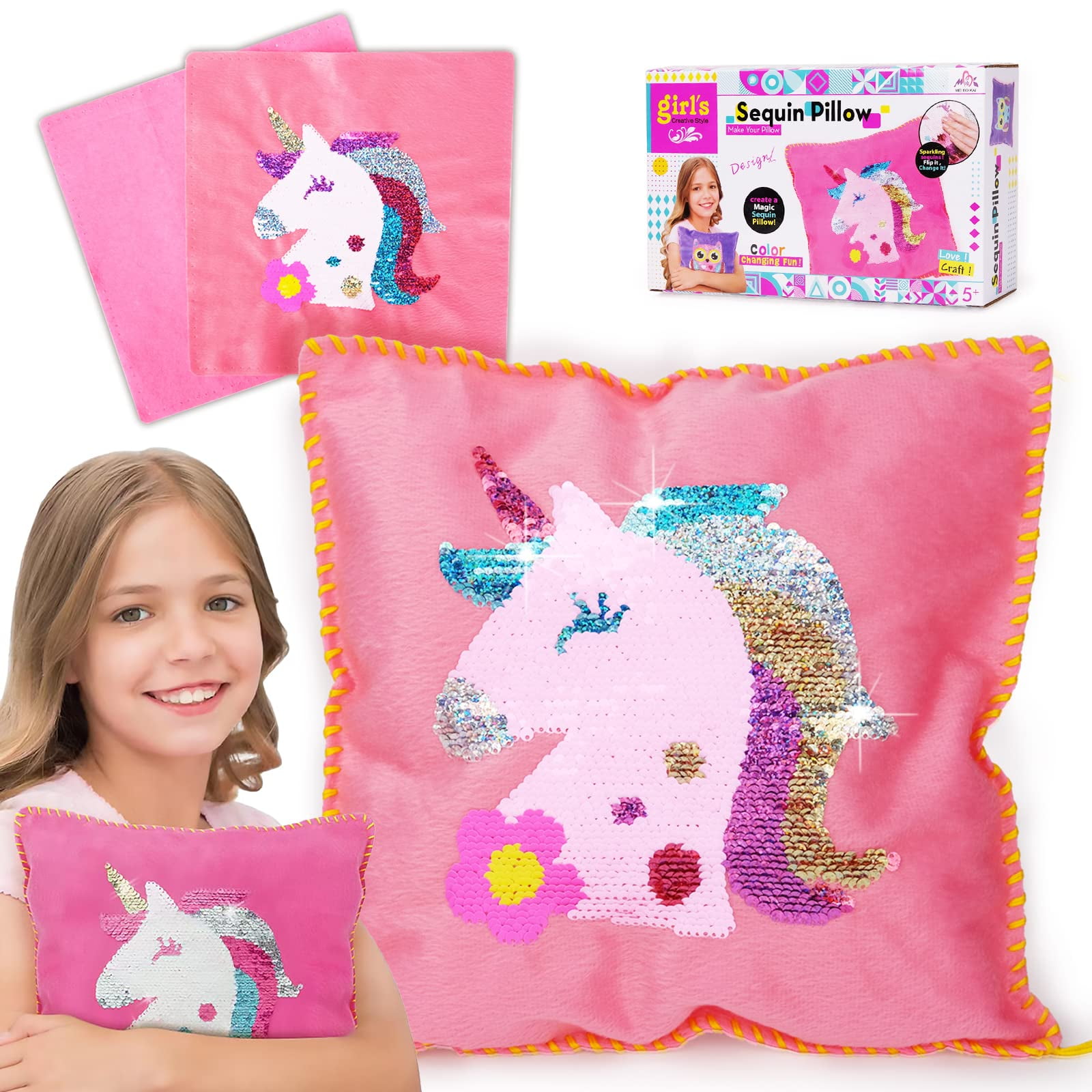 Dikence Craft Kits for 4-8 Year Old Girls, Sewing Kits, Unicorn Themed ...