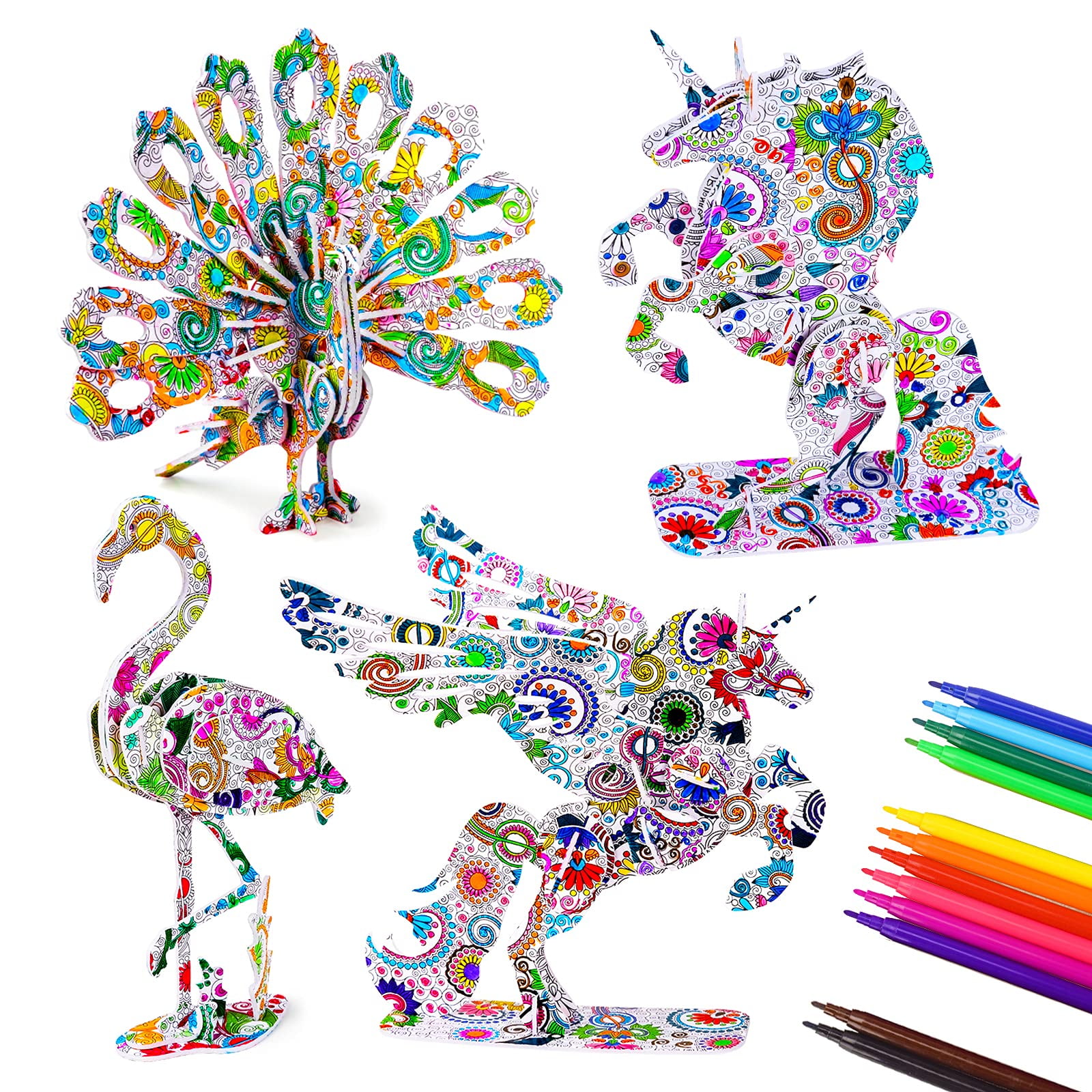 Dikence Art Set: Fun & Educational 3D Drawing Puzzle Gift for Kids (5 ...