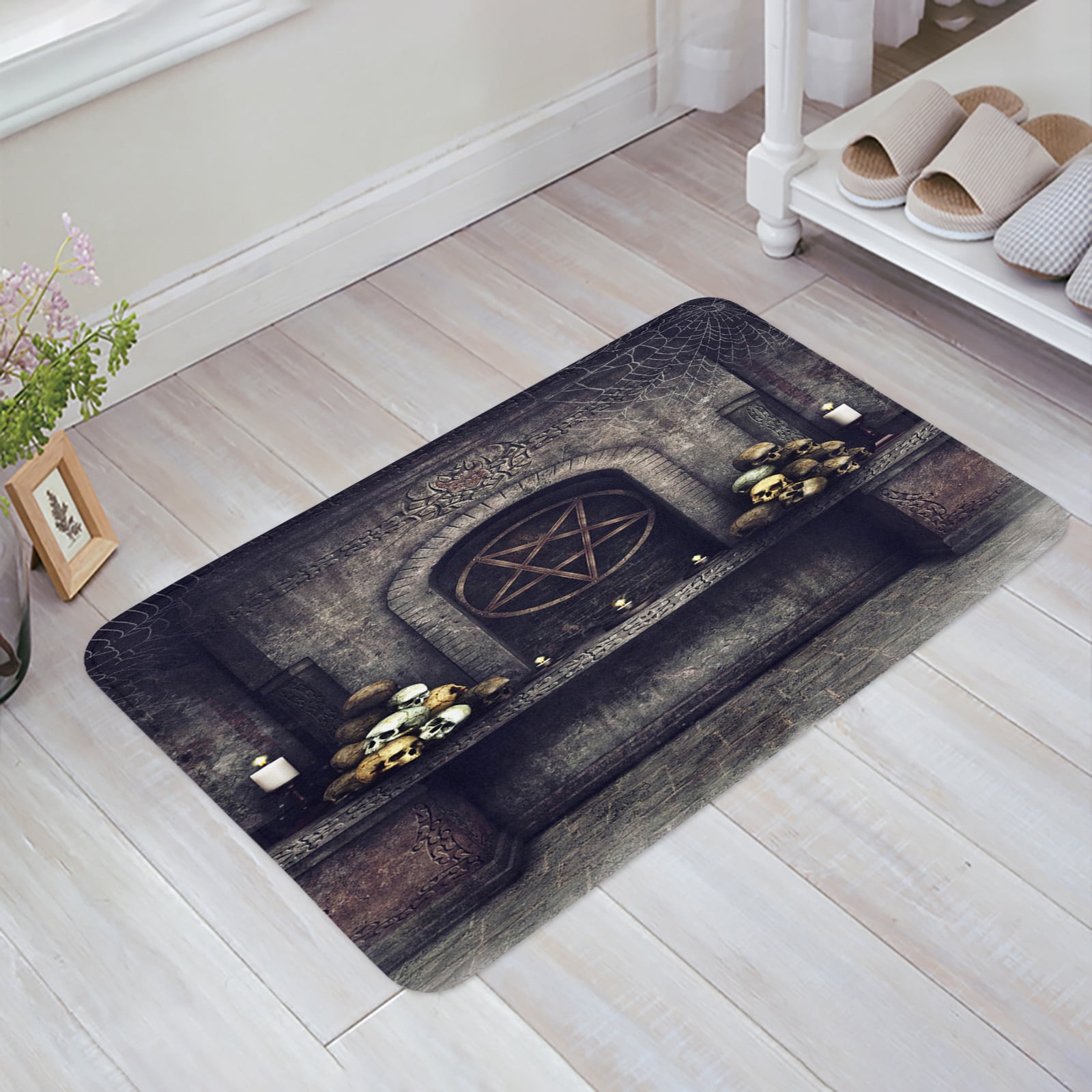 Dilapidated Retro House Taro Spider Web Divination Bathroom Carpet ...